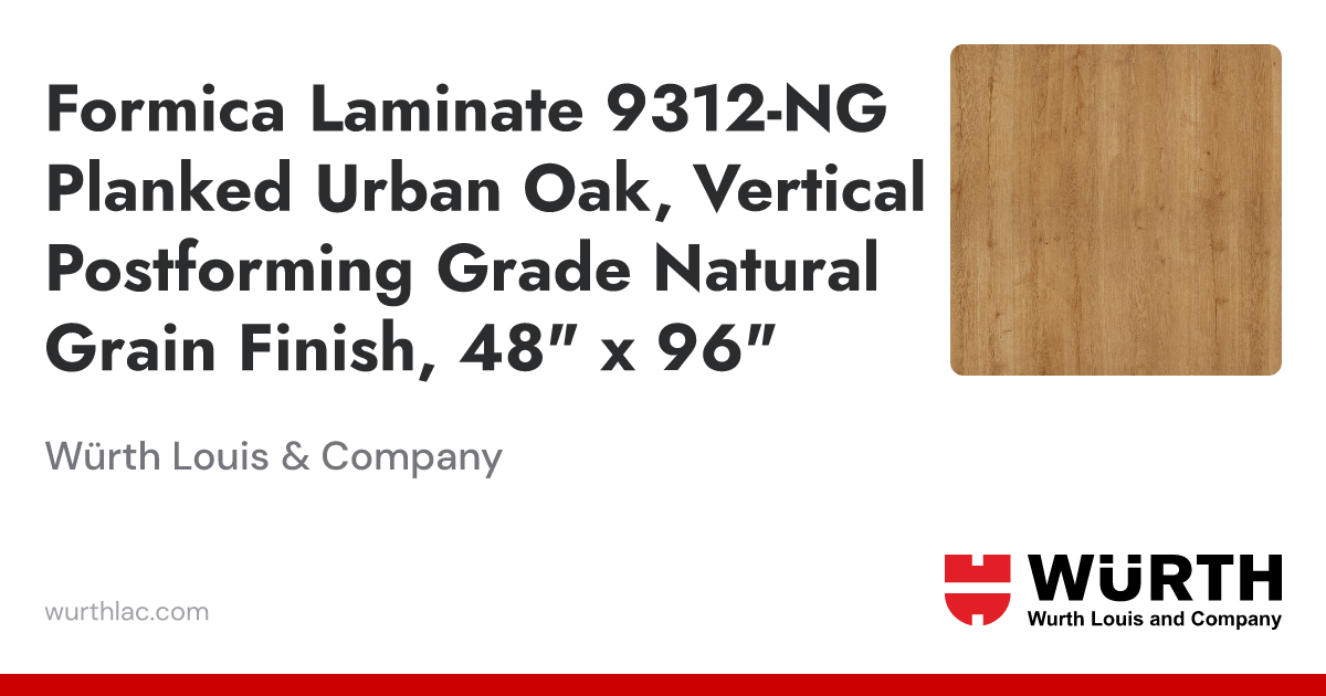 Formica Laminate 9312-NG Planked Urban Oak, Vertical Postforming Grade ...