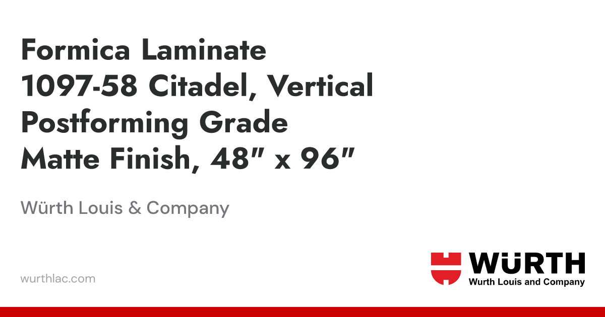Formica Laminate 1097-58 Citadel, Vertical Postforming Grade Matte ...