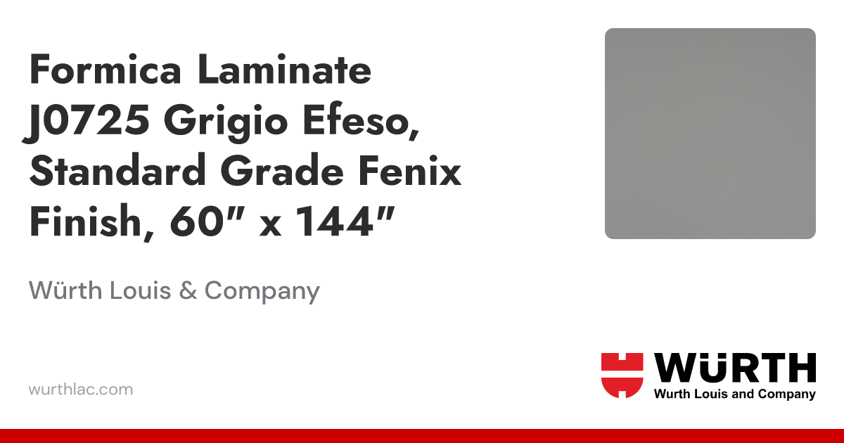 Formica Laminate J0725 Grigio Efeso, Standard Grade Fenix Finish, 60" x ...