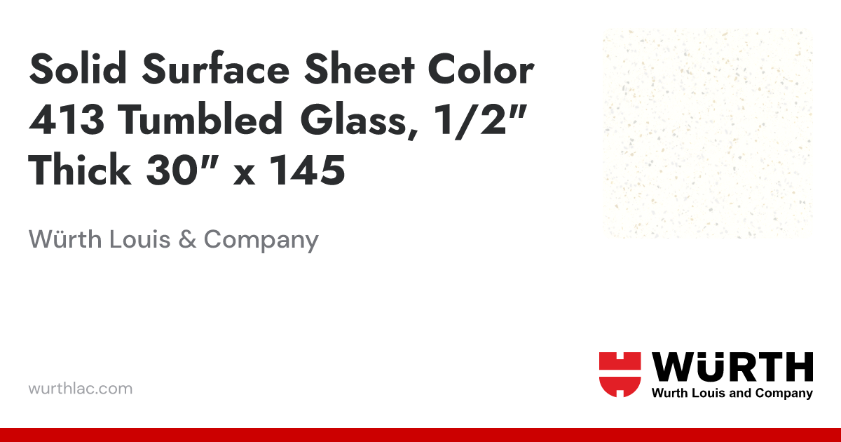 Solid Surface Sheet Color 413 Tumbled Glass, 1/2" Thick 30" x 145 ...