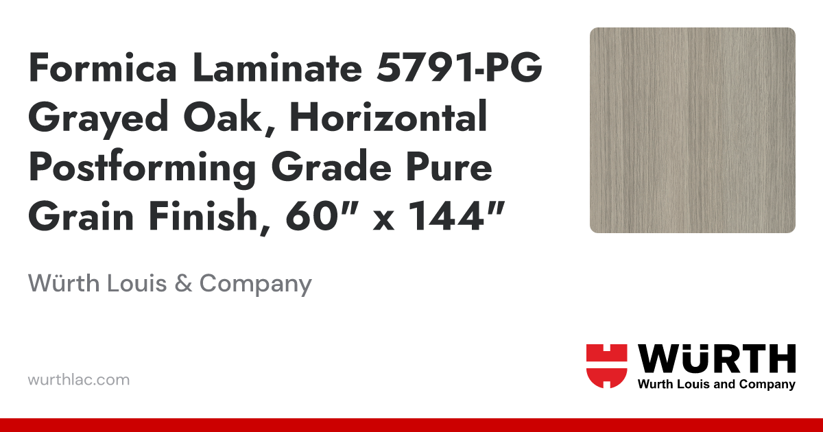 Formica Laminate 5791-PG Grayed Oak, Horizontal Postforming Grade Pure ...