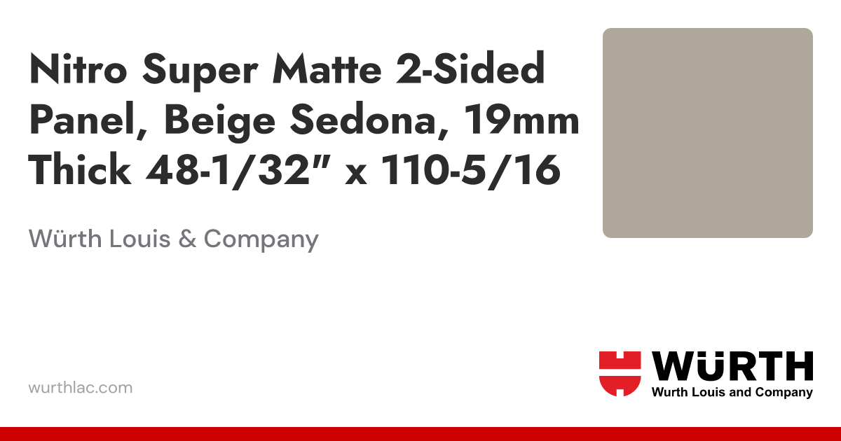 Nitro Super Matte 2-Sided Panel, Beige Sedona, 19mm Thick 48-1/32" x ...