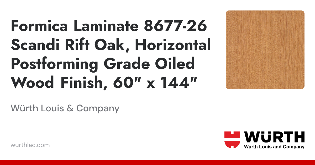 Formica Laminate 8677-26 Scandi Rift Oak, Horizontal Postforming Grade ...