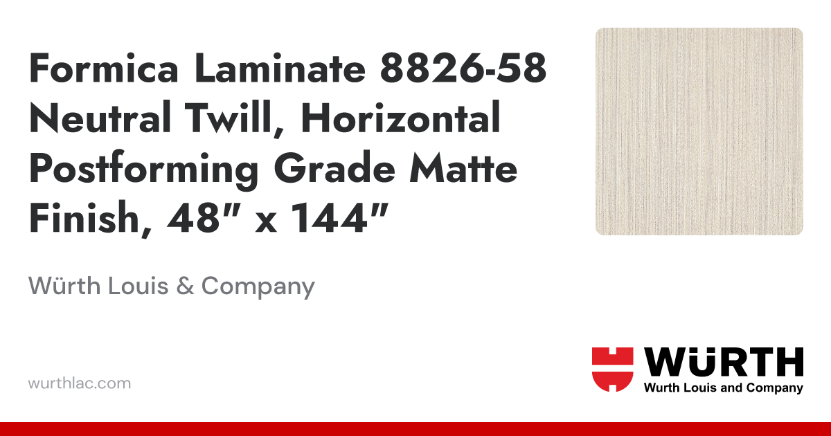 Formica Laminate 8826-58 Neutral Twill, Horizontal Postforming Grade ...