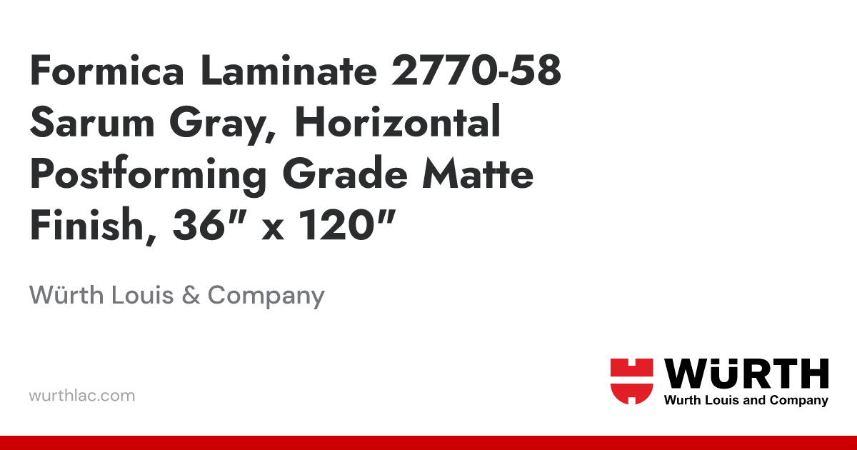 Formica Laminate 2770-58 Sarum Gray, Horizontal Postforming Grade Matte ...