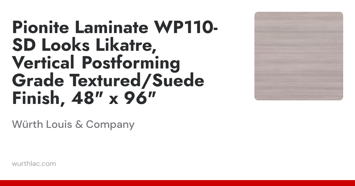 Pionite Laminate WP110-SD Looks Likatre, Vertical Postforming Grade ...