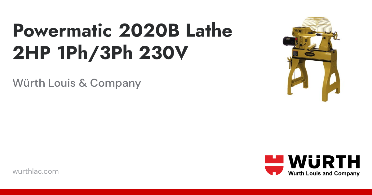 Powermatic 2020B Lathe 2HP 1Ph/3Ph 230V | Wurth Louis and Company