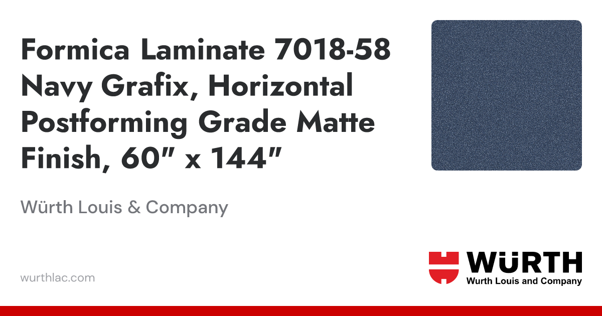 Formica Laminate 7018-58 Navy Grafix, Horizontal Postforming Grade ...