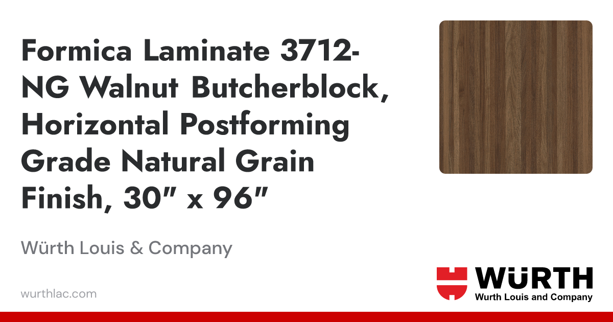 Formica Laminate 3712-NG Walnut Butcherblock, Horizontal Postforming ...