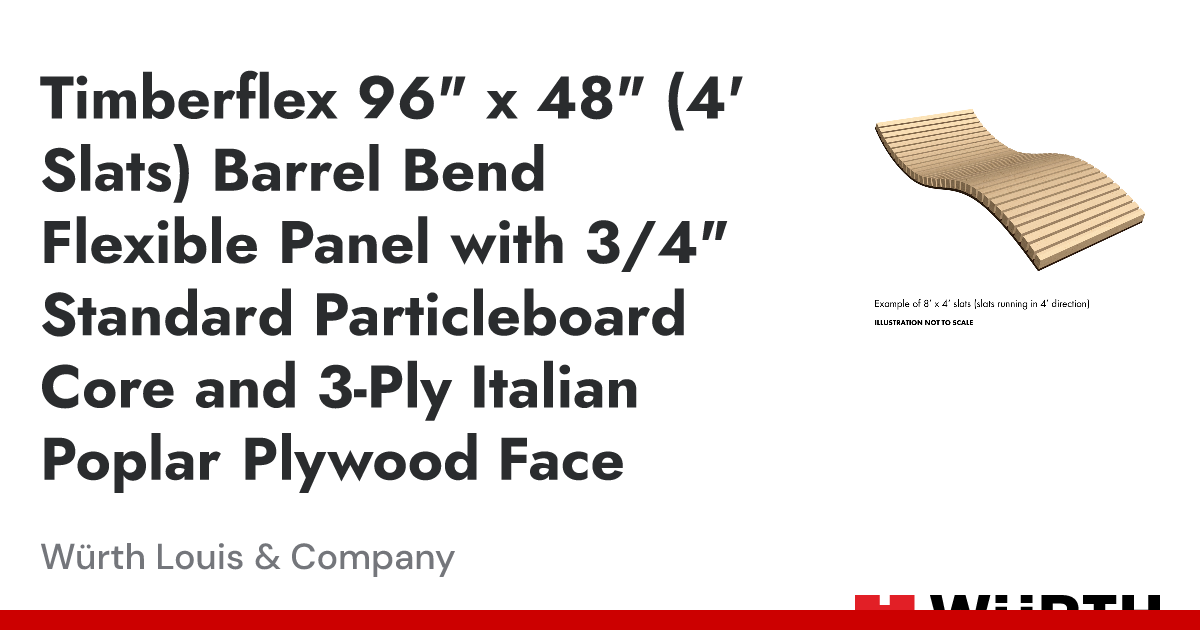 Timberflex 96" x 48" (4' Slats) Barrel Bend Flexible Panel with 3/4 ...