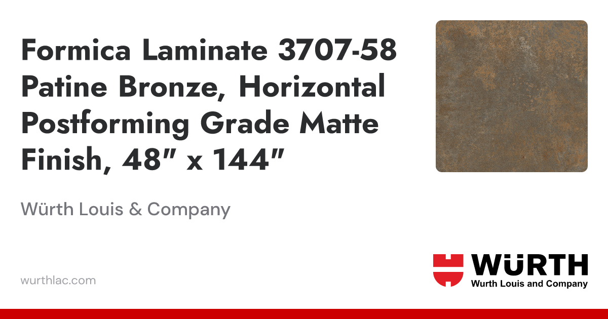 Formica Laminate 3707-58 Patine Bronze, Horizontal Postforming Grade ...