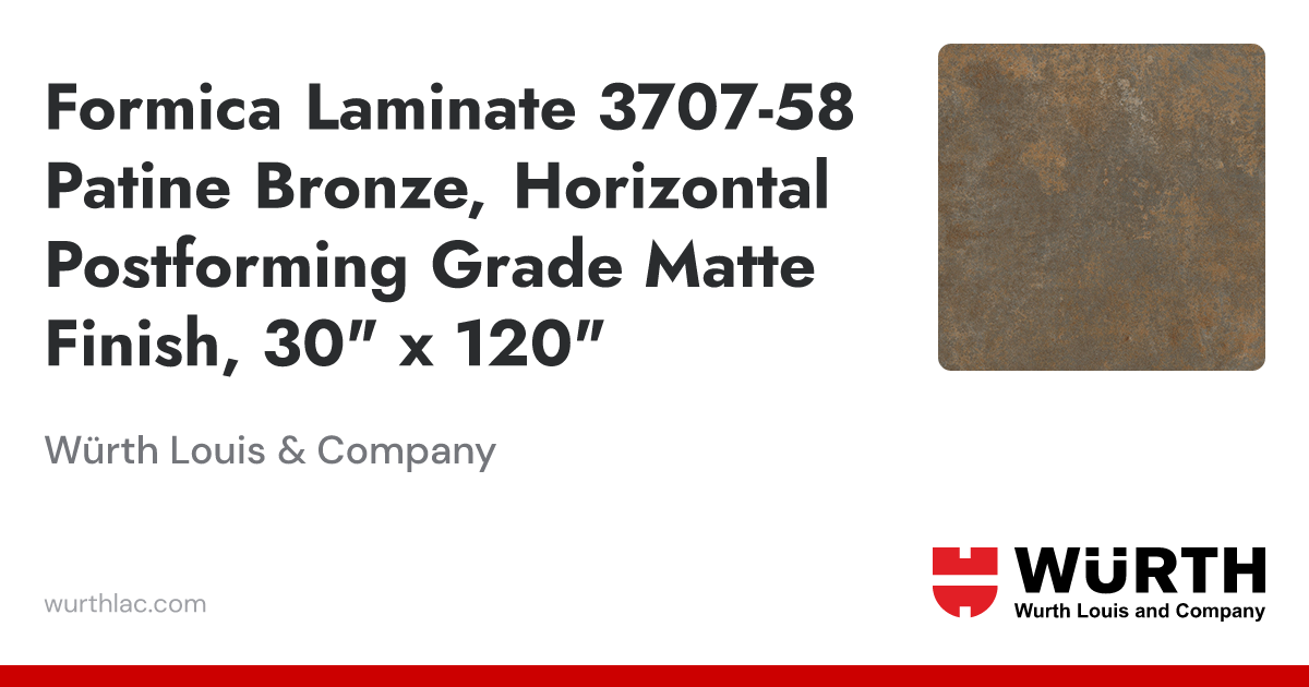 Formica Laminate 3707-58 Patine Bronze, Horizontal Postforming Grade ...