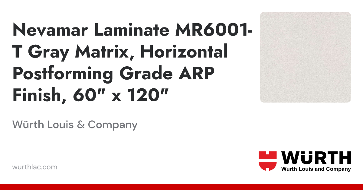 Nevamar Laminate MR6001-T Gray Matrix, Horizontal Postforming Grade ARP ...