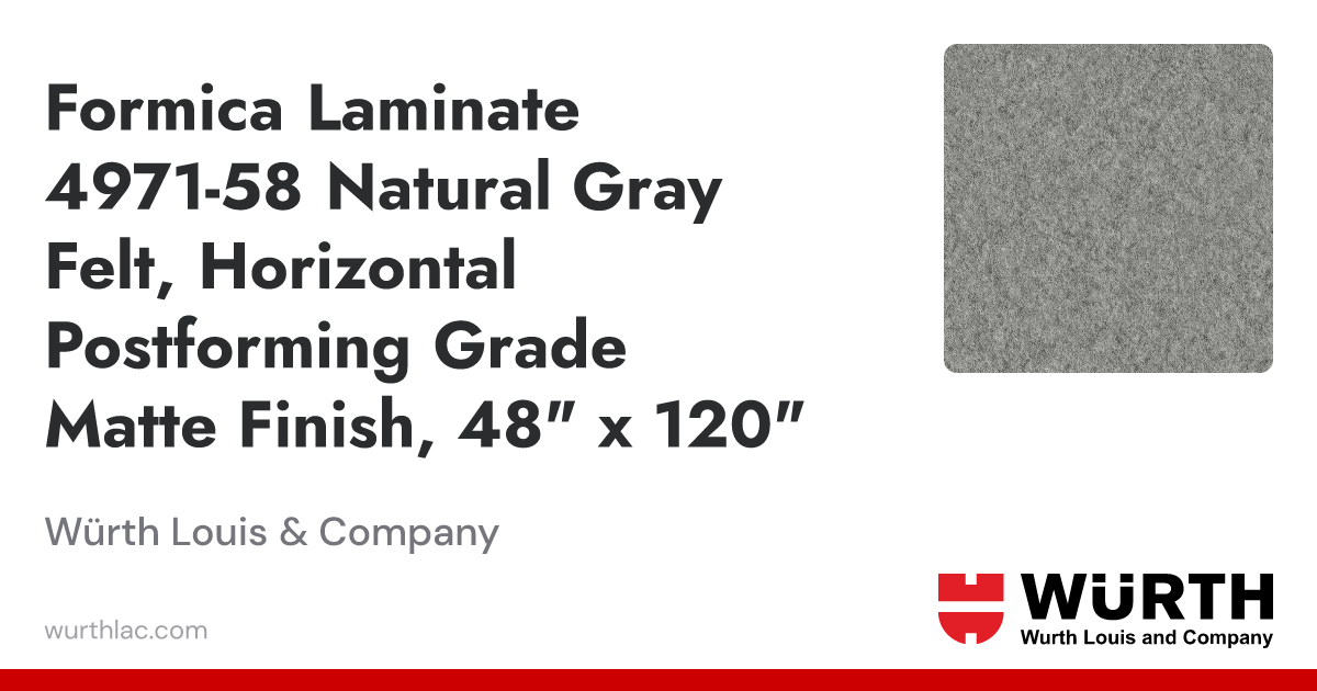 Formica Laminate 4971-58 Natural Gray Felt, Horizontal Postforming ...