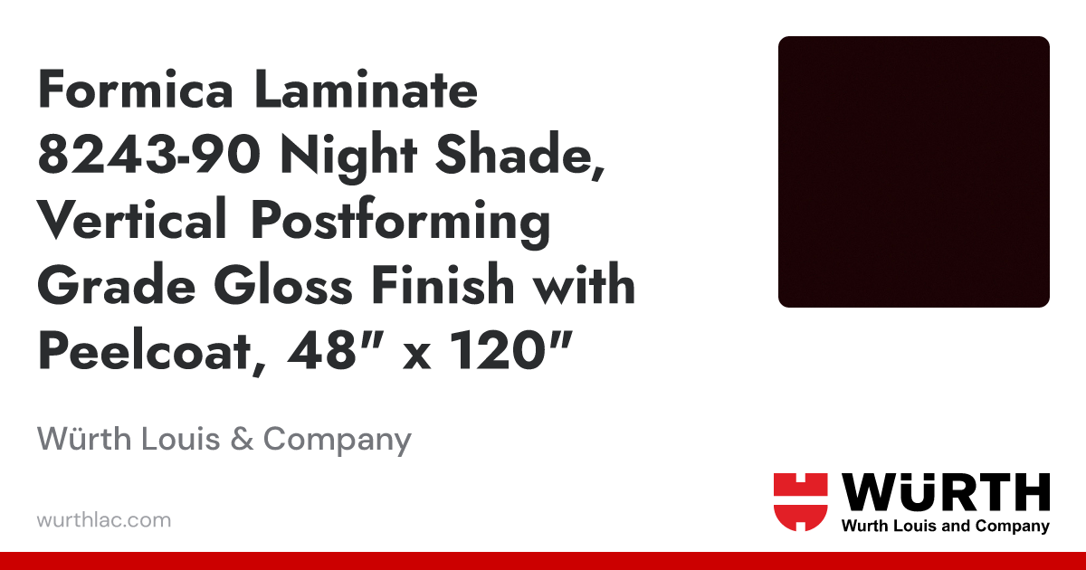 Formica Laminate 8243-90 Night Shade, Vertical Postforming Grade Gloss ...