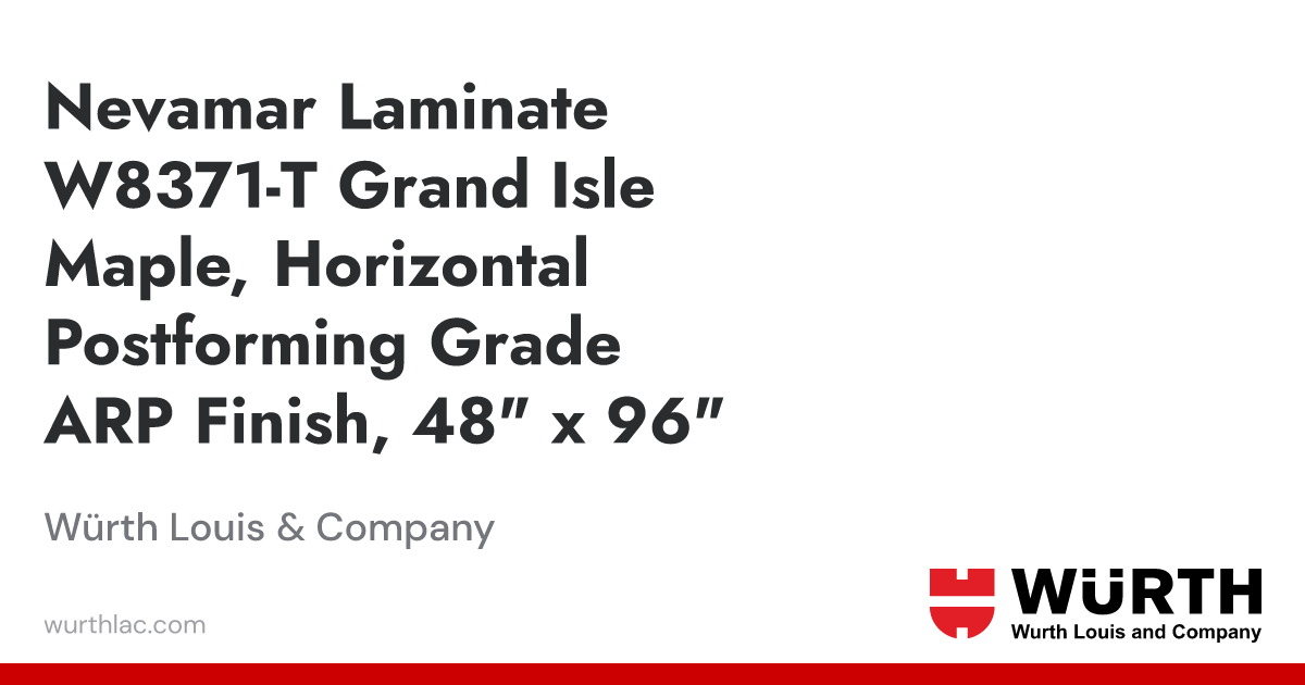 Nevamar Laminate W8371-T Grand Isle Maple, Horizontal Postforming Grade ...