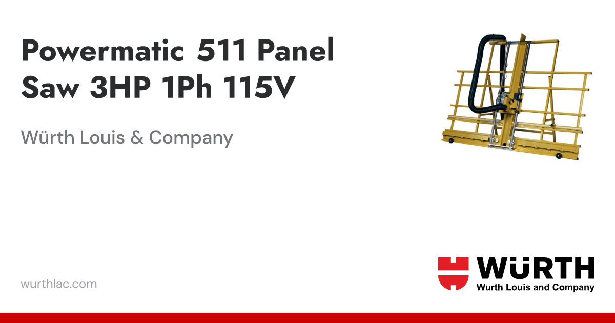 Powermatic 511 Panel Saw 3HP 1Ph 115V | Würth Louis & Company