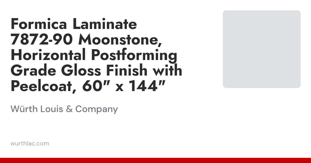 Formica Laminate 7872-90 Moonstone, Horizontal Postforming Grade Gloss ...