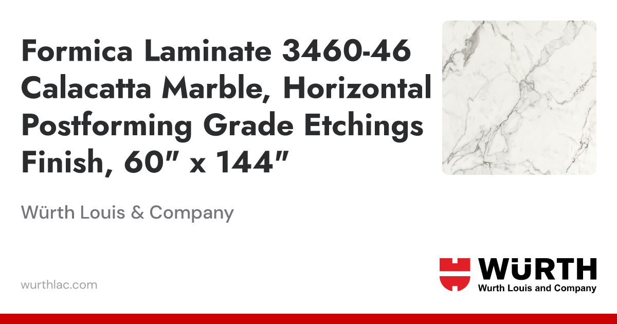 Formica Laminate 3460-46 Calacatta Marble, Horizontal Postforming Grade ...
