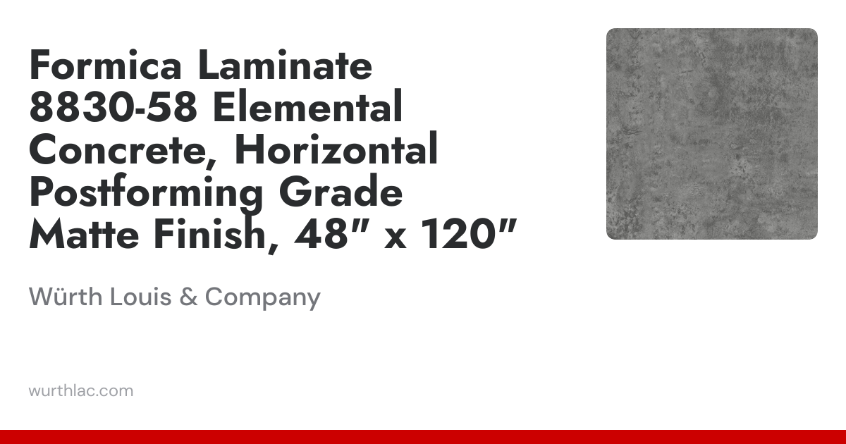 Formica Laminate 8830-58 Elemental Concrete, Horizontal Postforming ...