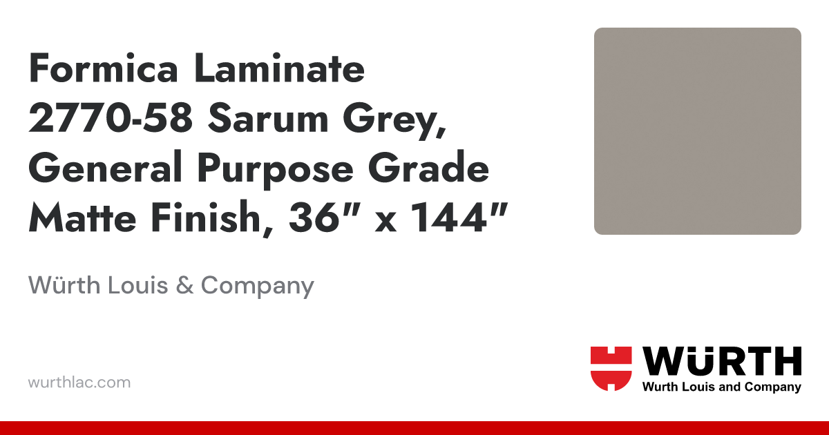 Formica Laminate 2770-58 Sarum Grey, General Purpose Grade Matte Finish ...