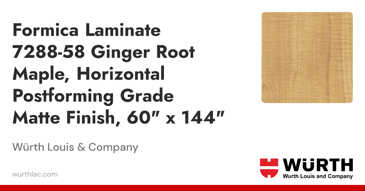 Formica Laminate 7288-58 Ginger Root Maple, Horizontal Postforming ...