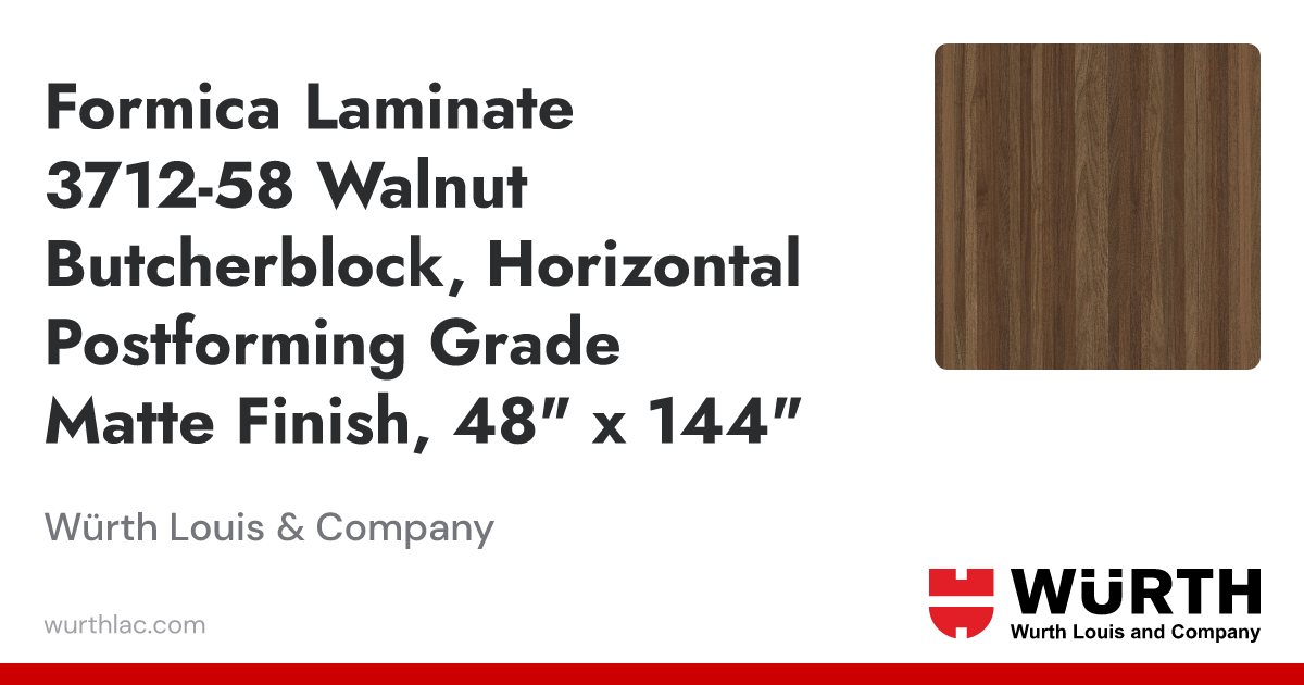 Formica Laminate 3712-58 Walnut Butcherblock, Horizontal Postforming ...