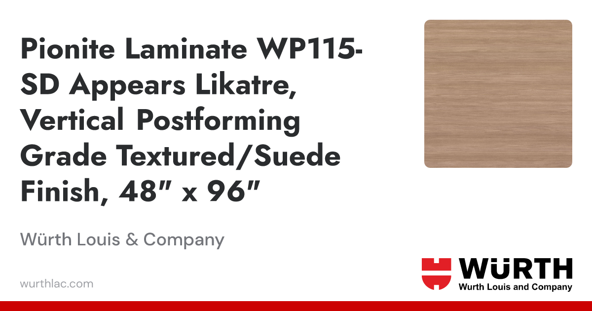 Pionite Laminate WP115-SD Appears Likatre, Vertical Postforming Grade ...