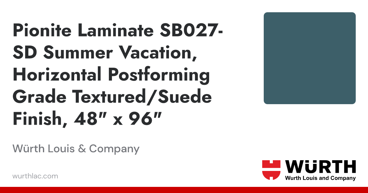 Pionite Laminate SB027-SD Summer Vacation, Horizontal Postforming Grade ...