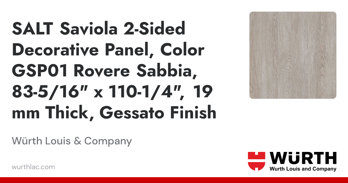 SALT Saviola 2-Sided Decorative Panel, Color GSP01 Rovere Sabbia, 83-5/ ...
