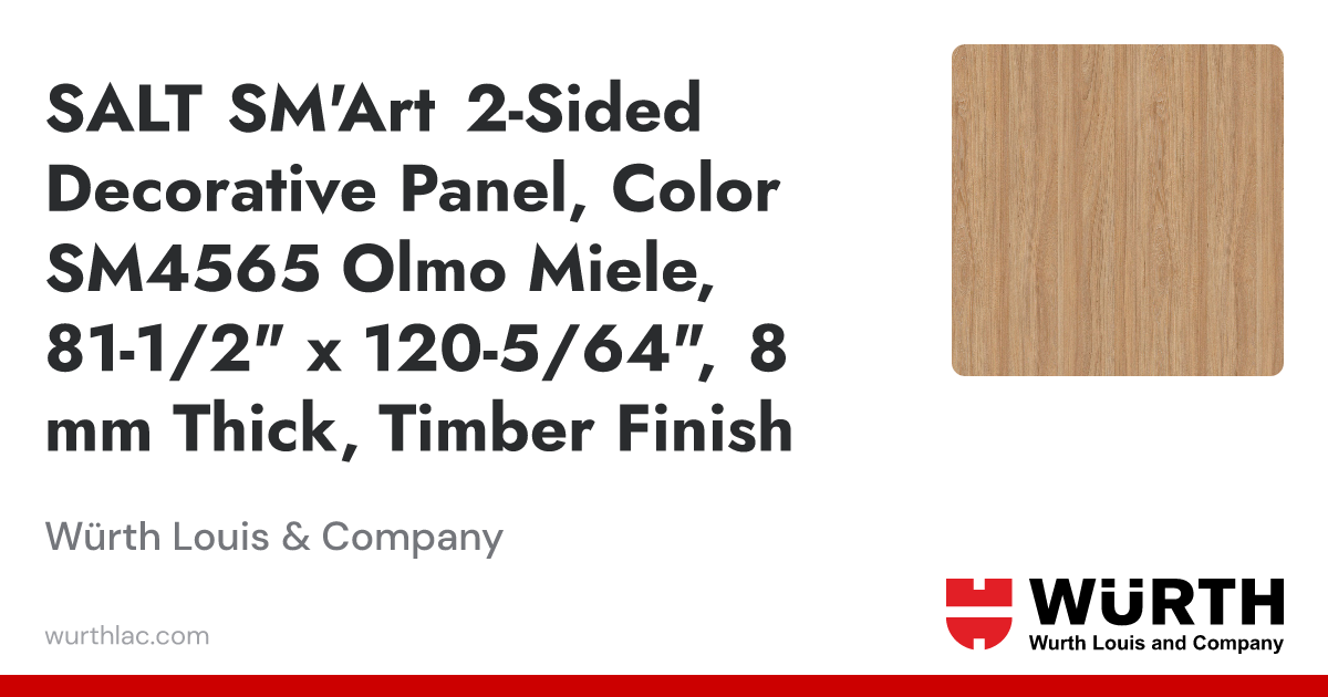 SALT SM'Art 2-Sided Decorative Panel, Color SM4565 Olmo Miele, 81-1/2 ...
