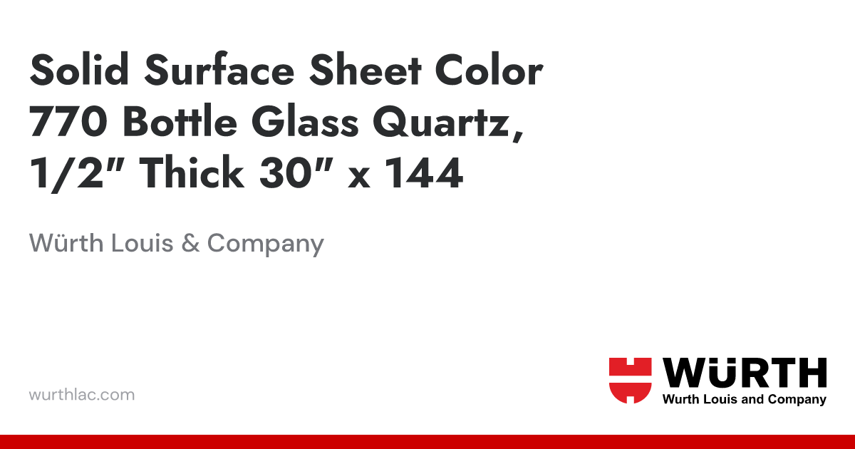 Solid Surface Sheet Color 770 Bottle Glass Quartz, 1/2" Thick 30" x 144 ...