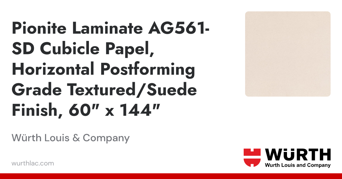 Pionite Laminate AG561-SD Cubicle Papel, Horizontal Postforming Grade ...