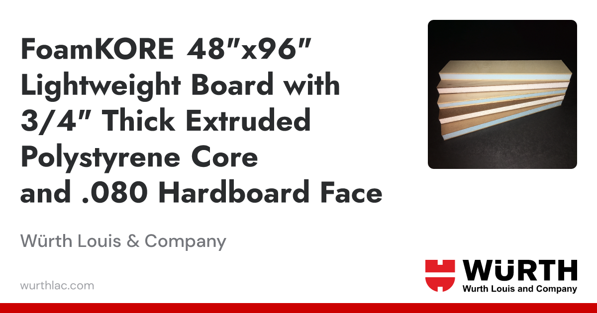 FoamKORE 48"x96" Lightweight Board with 3/4" Thick Extruded Polystyrene ...