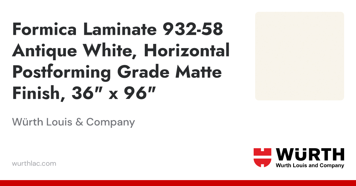 Formica Laminate 932-58 Antique White, Horizontal Postforming Grade ...