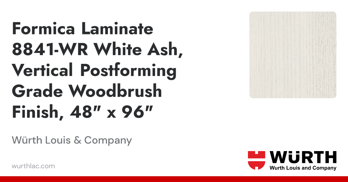 Formica Laminate 8841-WR White Ash, Vertical Postforming Grade ...