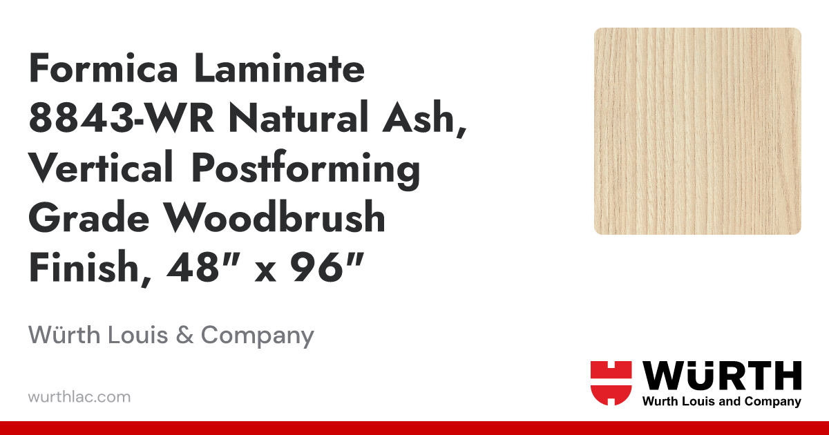 Formica Laminate 8843-WR Natural Ash, Vertical Postforming Grade ...