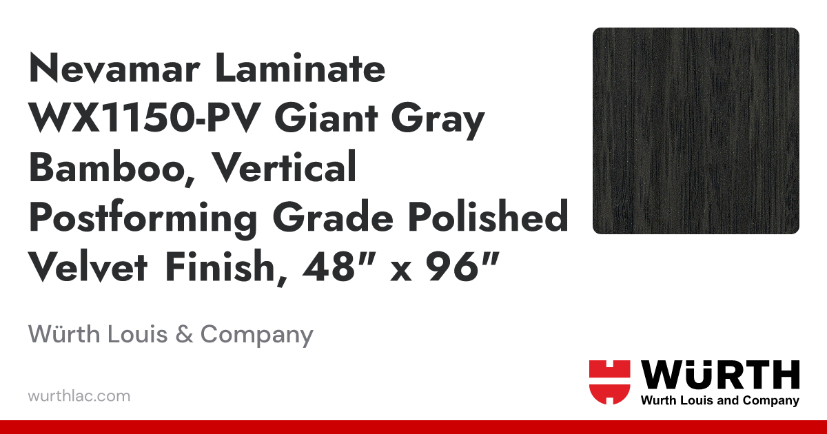 Nevamar Laminate WX1150-PV Giant Gray Bamboo, Vertical Postforming ...