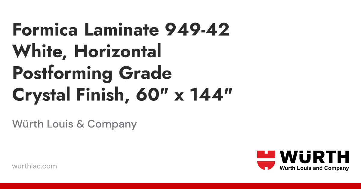 Formica Laminate 949-42 White, Horizontal Postforming Grade Crystal ...