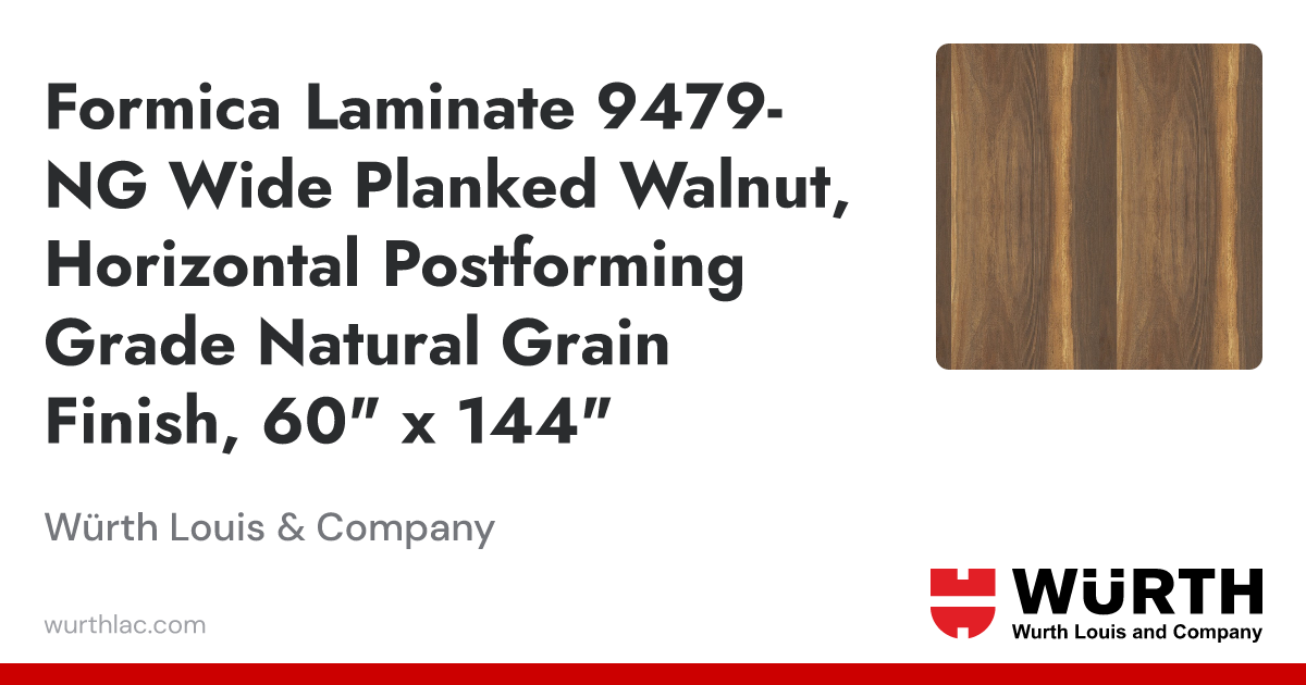 Formica Laminate 9479-NG Wide Planked Walnut, Horizontal Postforming ...