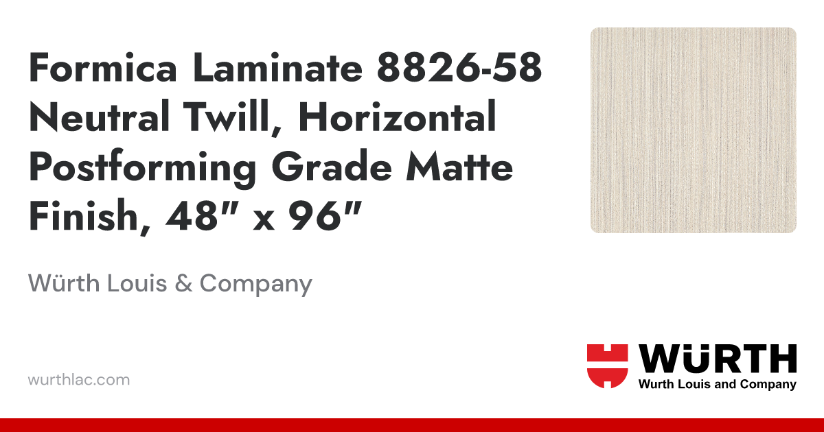 Formica Laminate 8826-58 Neutral Twill, Horizontal Postforming Grade ...