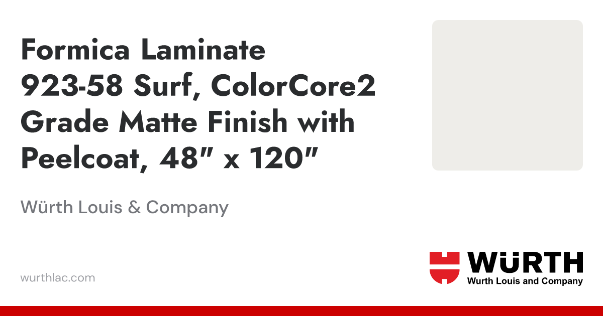 Formica Laminate 923-58 Surf, ColorCore2 Grade Matte Finish with ...