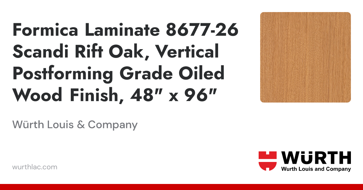 Formica Laminate 8677-26 Scandi Rift Oak, Vertical Postforming Grade ...