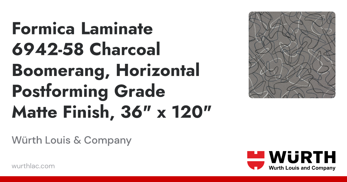 Formica Laminate 6942-58 Charcoal Boomerang, Horizontal Postforming ...