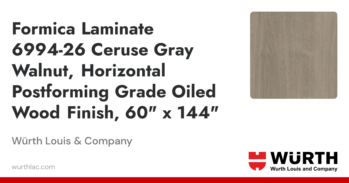 Formica Laminate 6994-26 Ceruse Gray Walnut, Horizontal Postforming ...