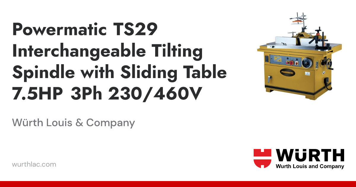 Powermatic TS29 Interchangeable Tilting Spindle with Sliding Table 7 ...