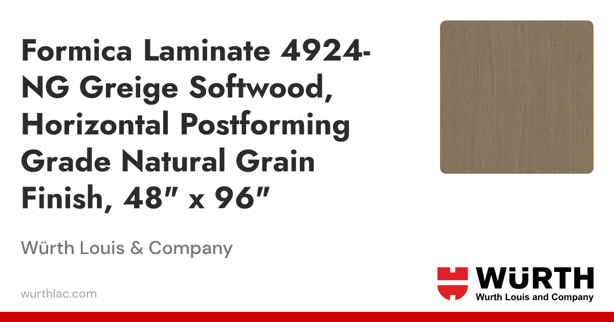 Formica Laminate 4924-NG Greige Softwood, Horizontal Postforming Grade ...