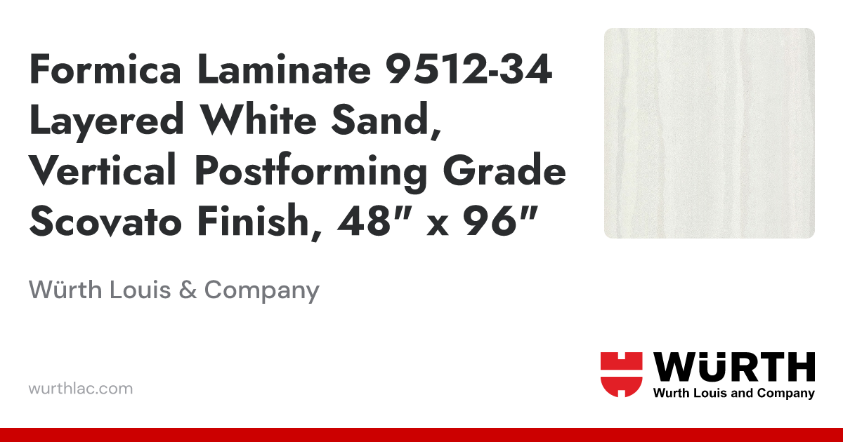 Formica Laminate 9512-34 Layered White Sand, Vertical Postforming Grade ...