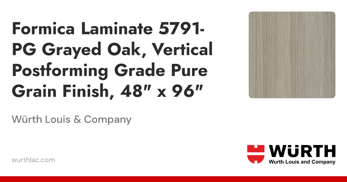 Formica Laminate 5791-PG Grayed Oak, Vertical Postforming Grade Pure ...