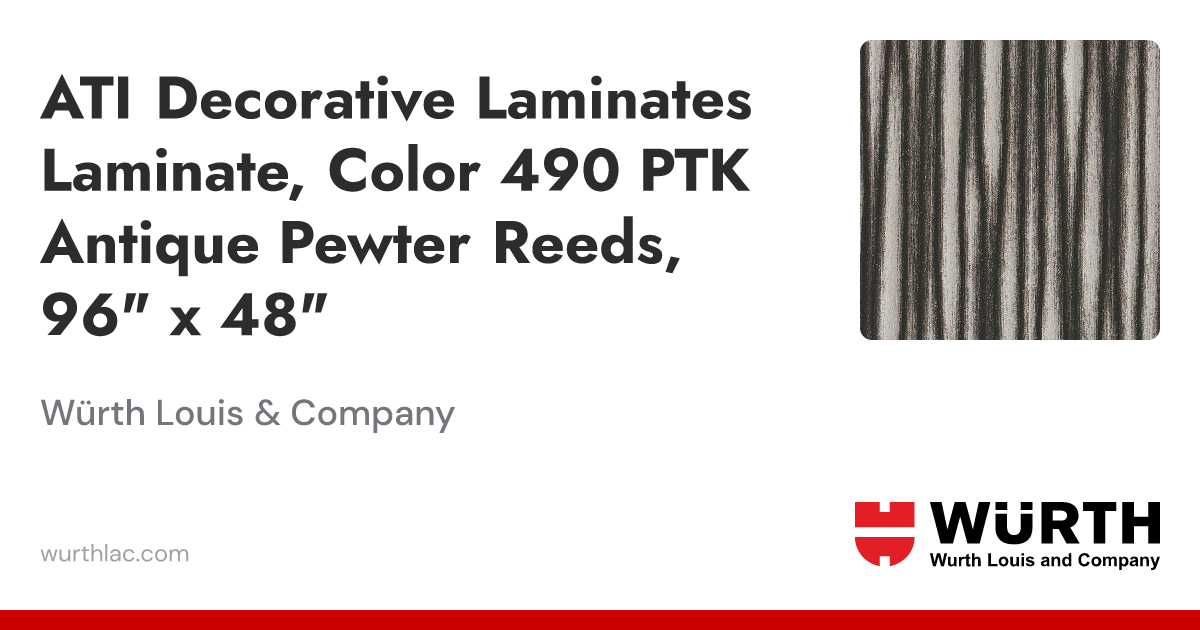 ATI Decorative Laminates Laminate, Color 490 PTK Antique Pewter Reeds ...